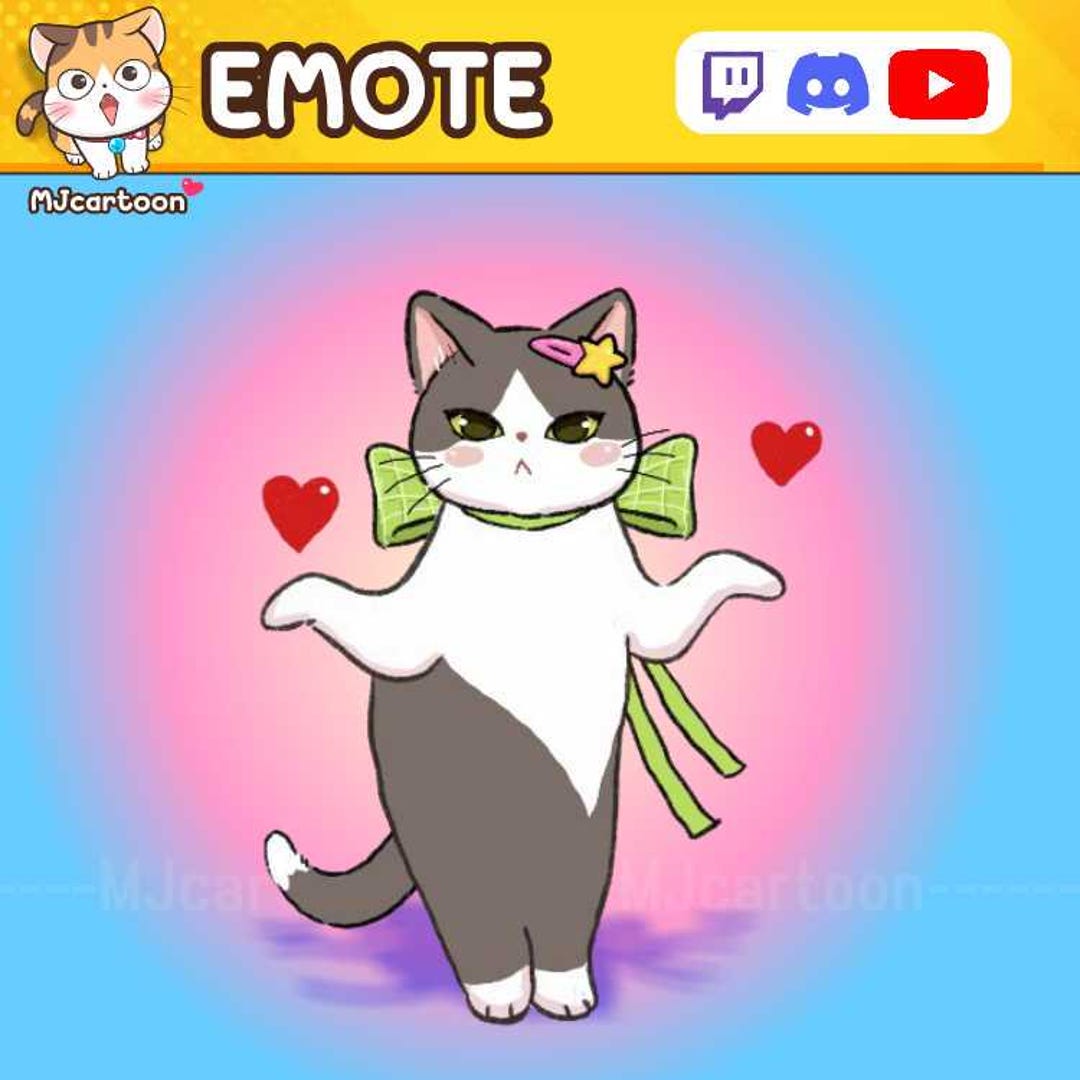 Animated Cute Cat Dancing Emote for Twitch, Youtube, Discord - Etsy