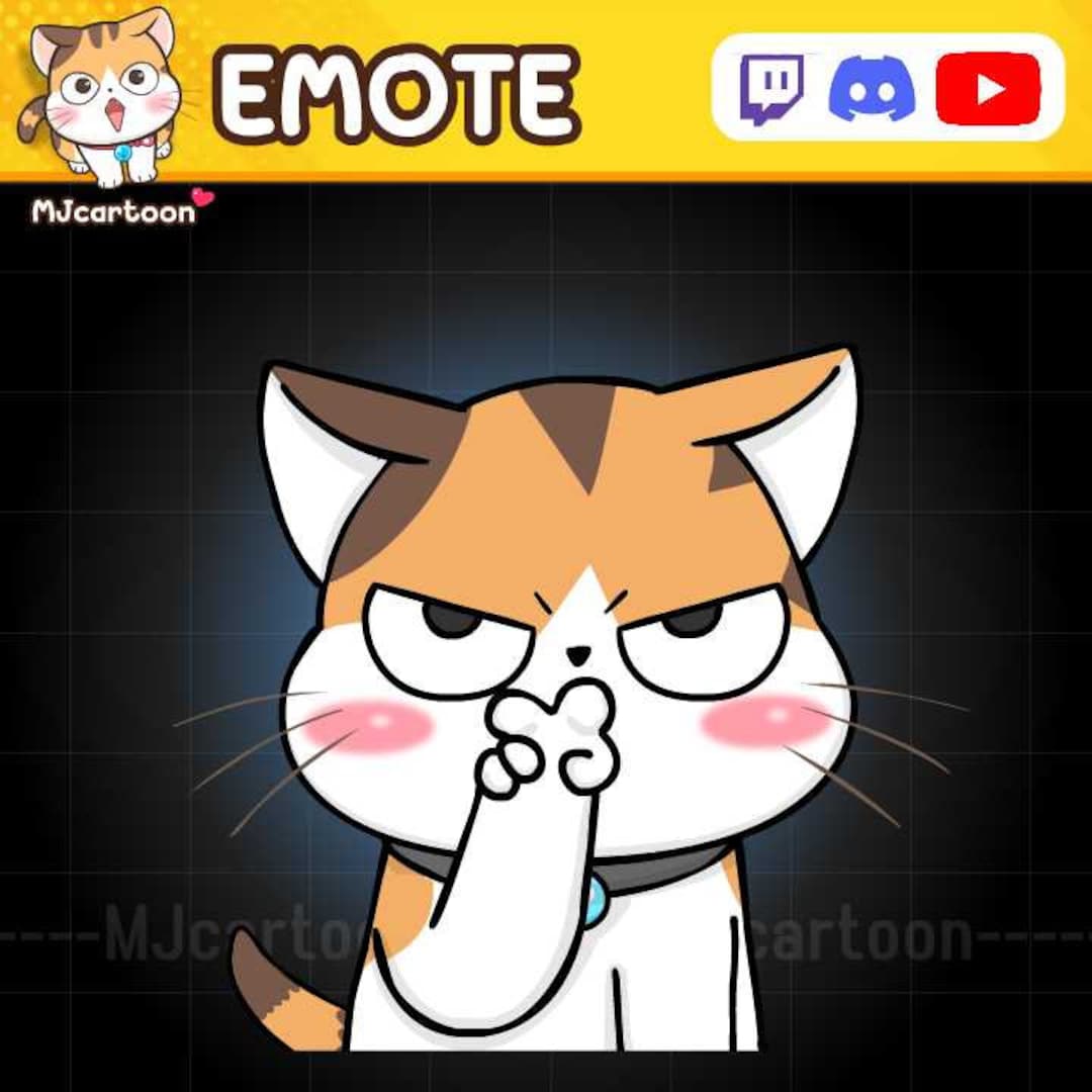 Animated Cute Cat Watching You Emote for Twitch, Youtube, Discord - Etsy