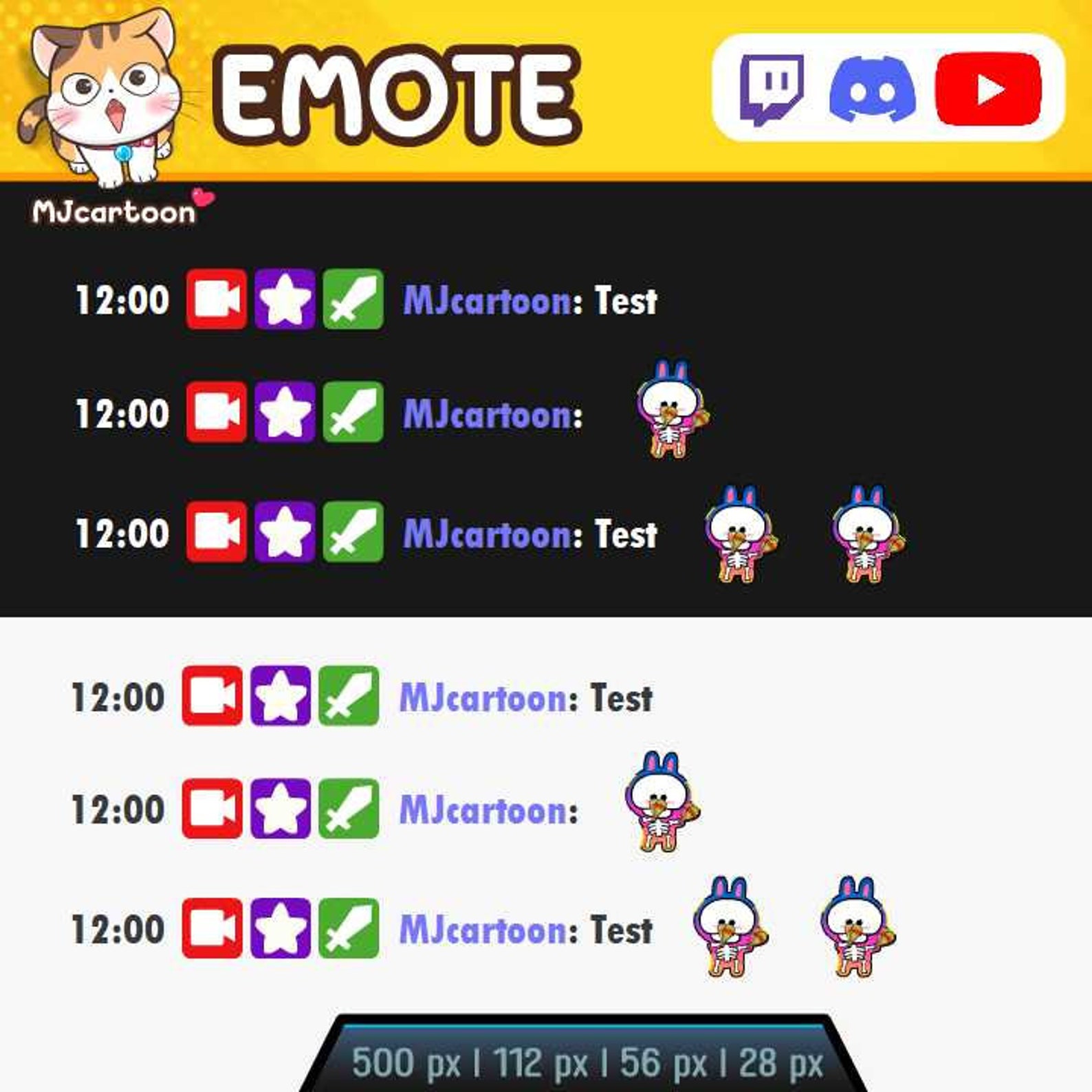 Animated Twitch | Discord Emote, Cute Skeleton Dance,|png| for ...
