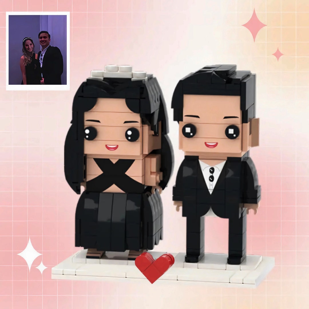Custom Brick Mini Figures, Couple Brick Figure, Couple Full Body Brick ...
