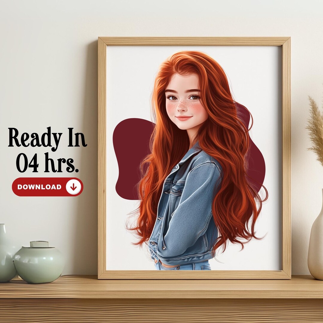 Custom Cartoon Portrait – Hand-drawn Digital Cartoon Portrait – Custom ...