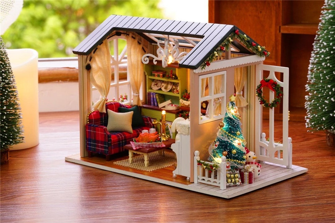 DIY Cottage Miniature Brick Fireplace Music Box Kit, Anniversary ...