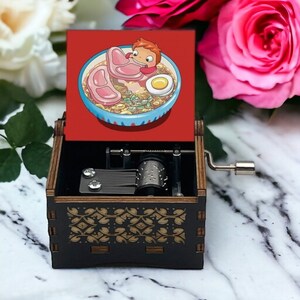 Ponyo on the Cliff Music Box, Handcrafted Engraved Collectible Ponyo ...