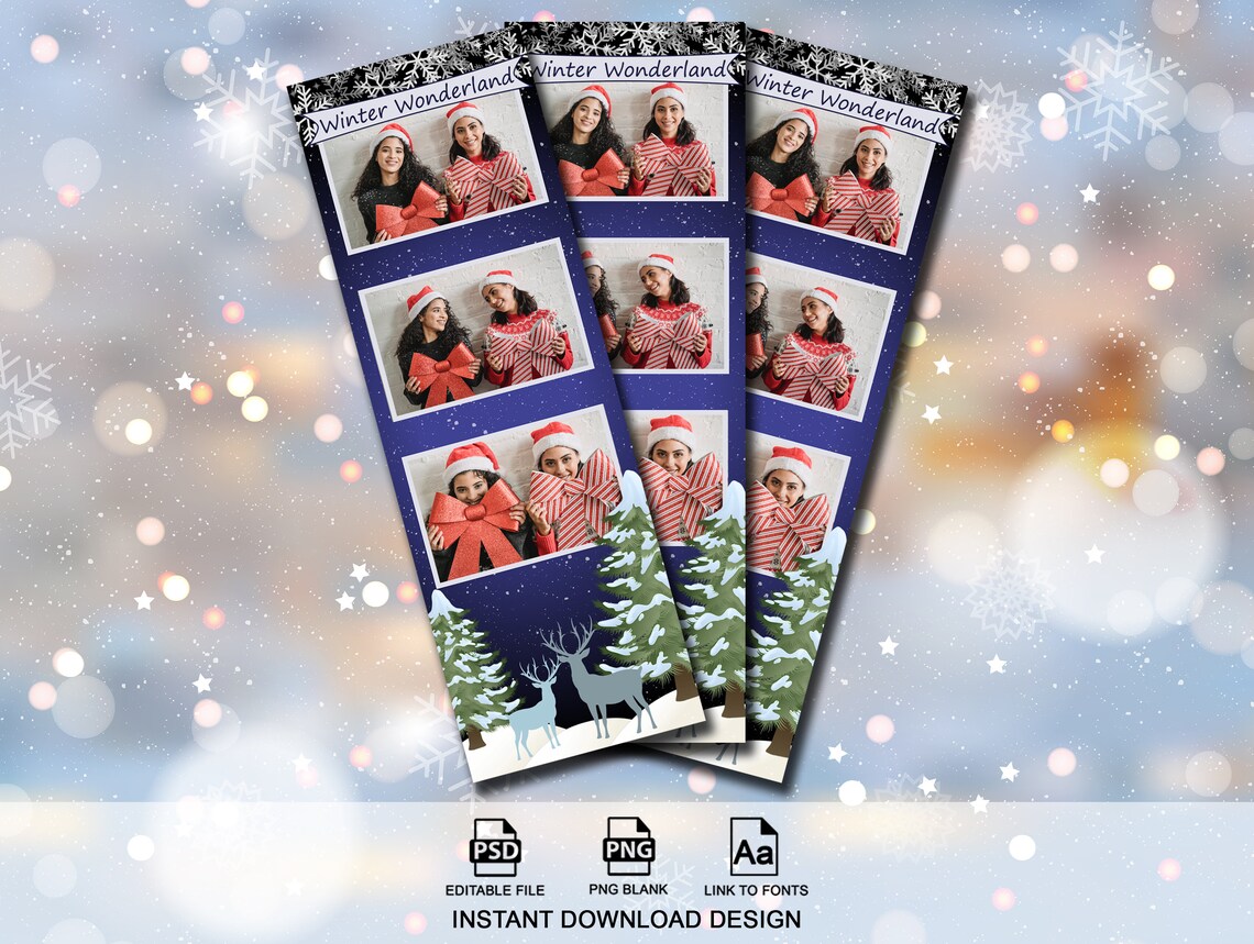 Winter Wonderland Photo Booth Template, Photo Booth Template Winter ...