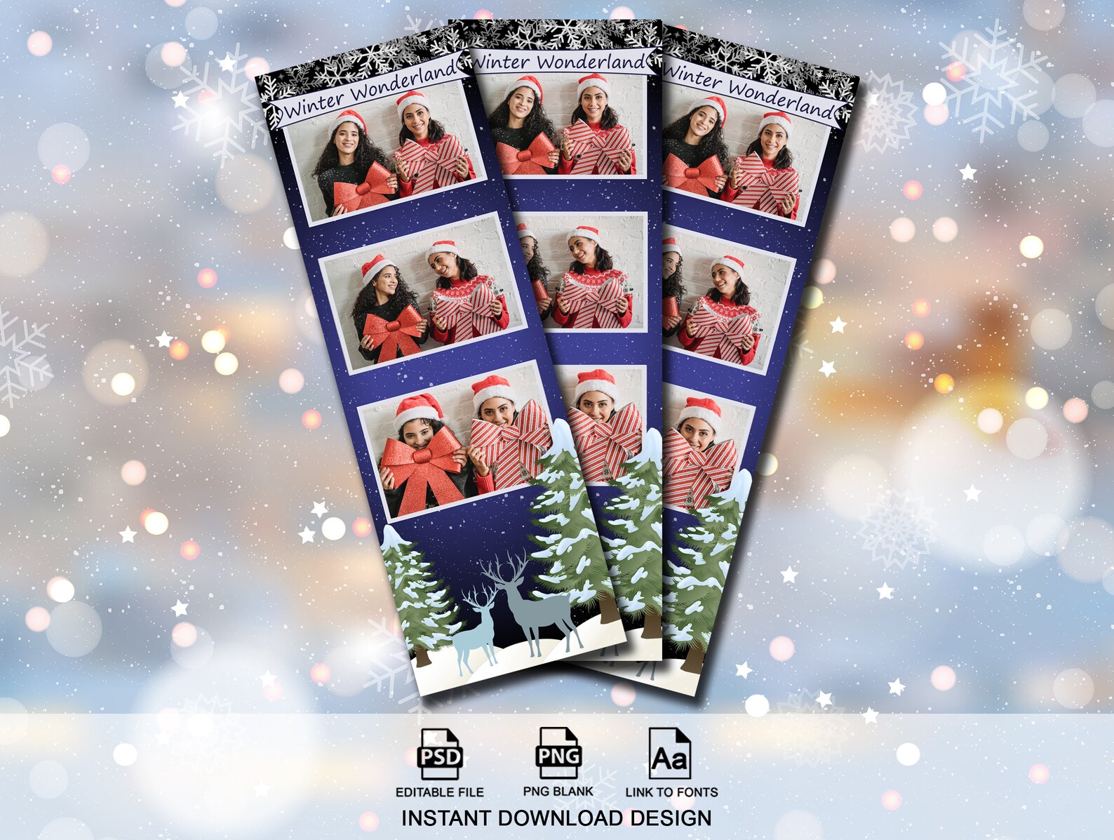 Winter Wonderland Photo Booth Template, Photo Booth Template Winter ...