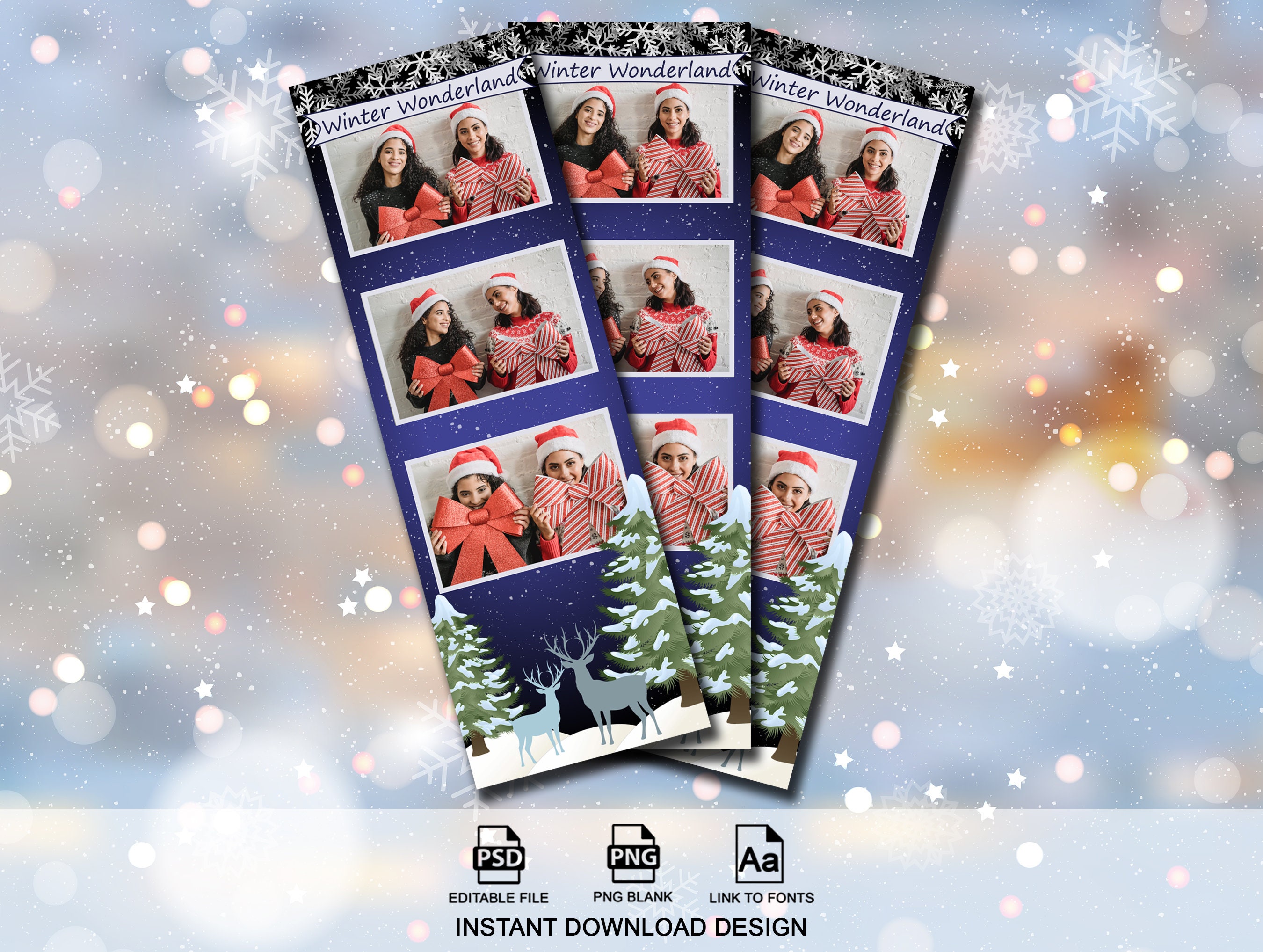 Winter Wonderland Photo Booth Template, Photo Booth Template Winter ...