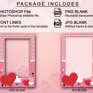 Valentine's Photo Booth Template, Valentine's Day Photo Booth Template ...