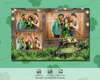 St. Patrick's Day Photo Booth Template, Irish Photo Booth Overlay, St ...