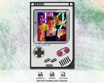 Arcade Photo Booth Template, Video Game Party Photo Booth Template, 4x6 ...