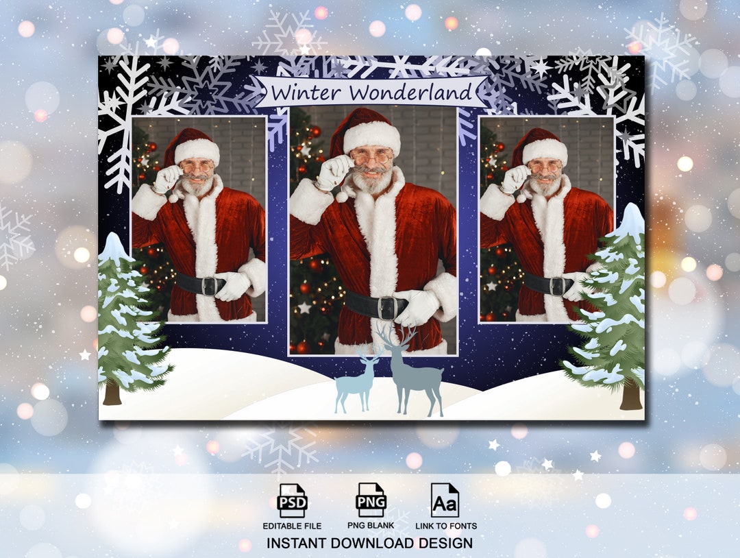 Winter Wonderland Photo Booth Template, Photo Booth Template Winter ...