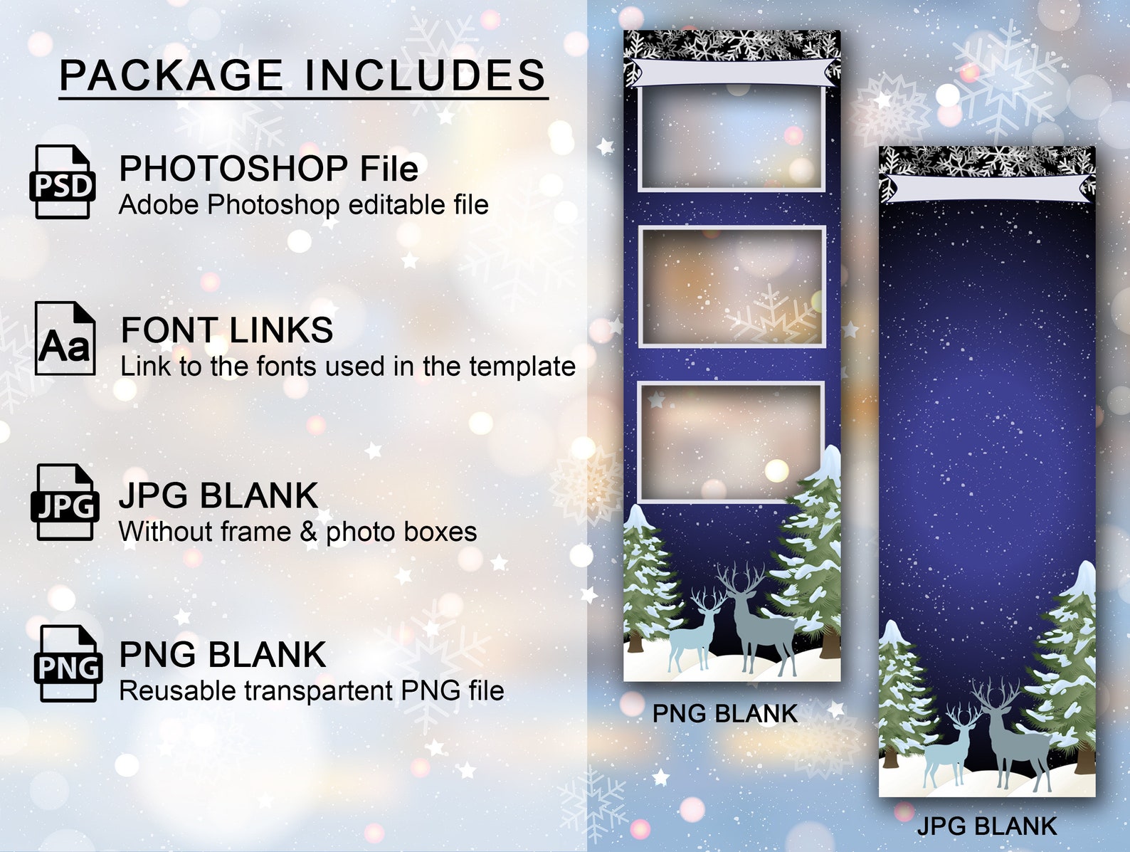 Winter Wonderland Photo Booth Template, Photo Booth Template Winter ...
