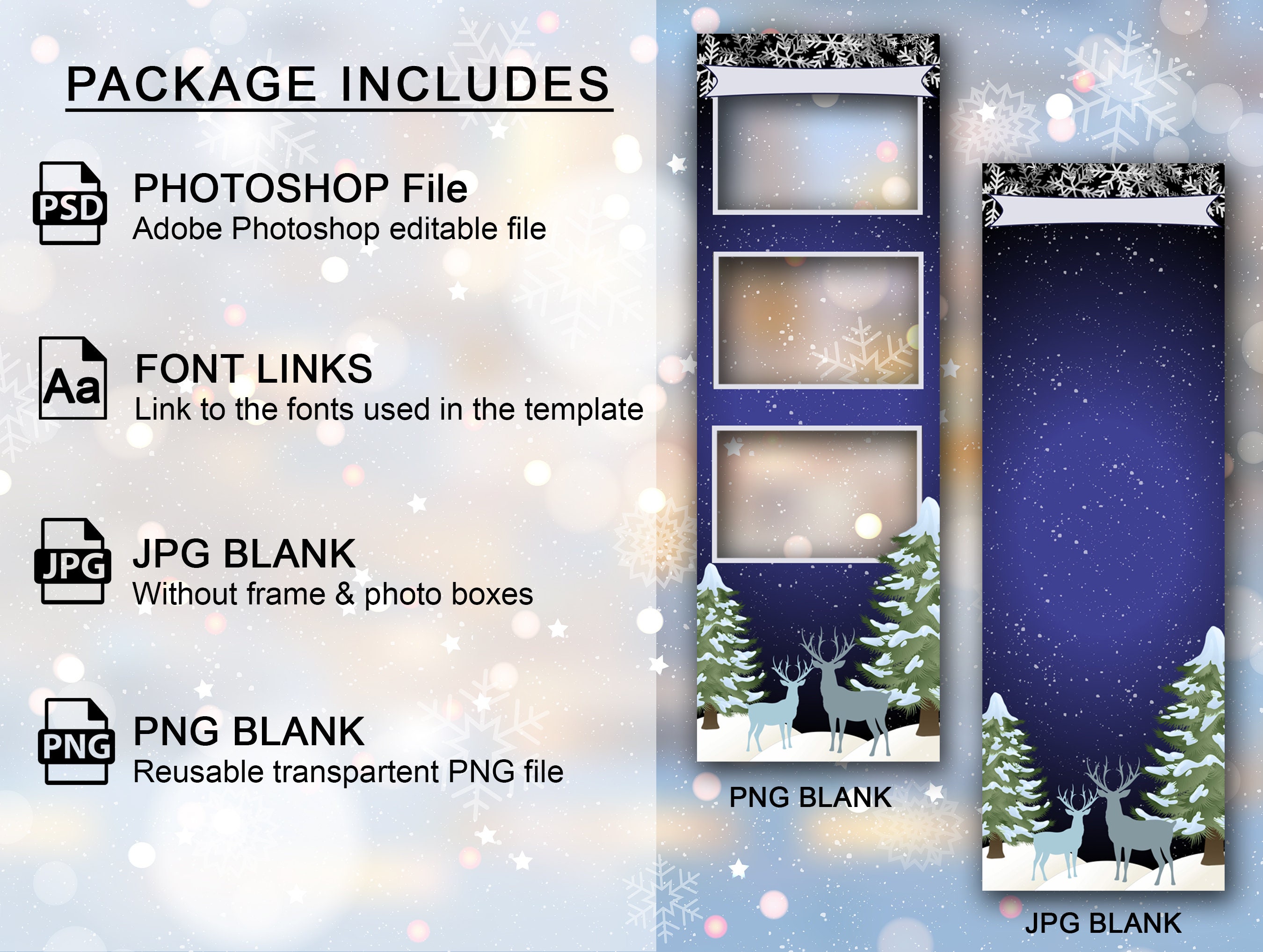 Winter Wonderland Photo Booth Template, Photo Booth Template Winter ...