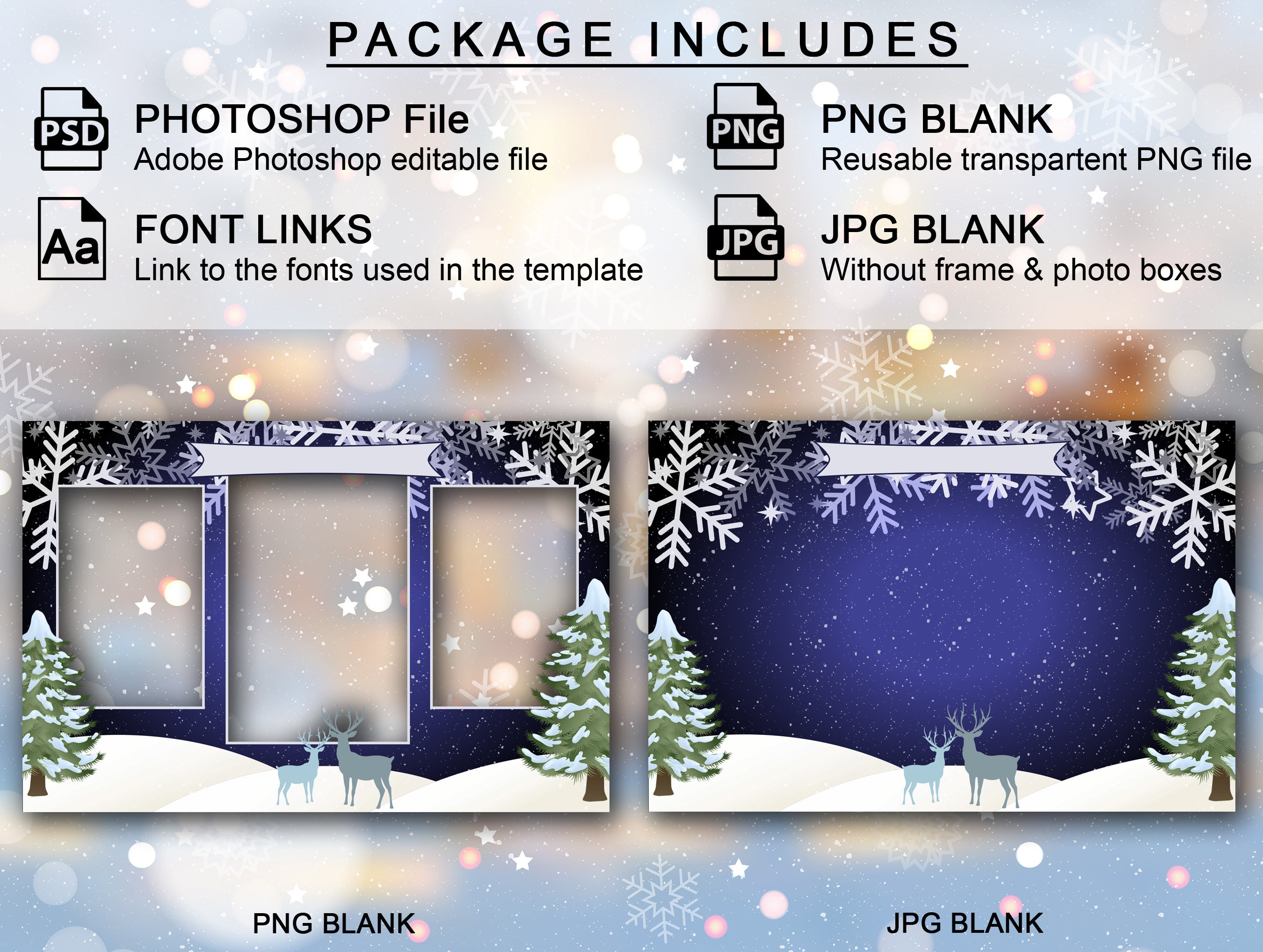 Winter Wonderland Photo Booth Template, Photo Booth Template Winter ...