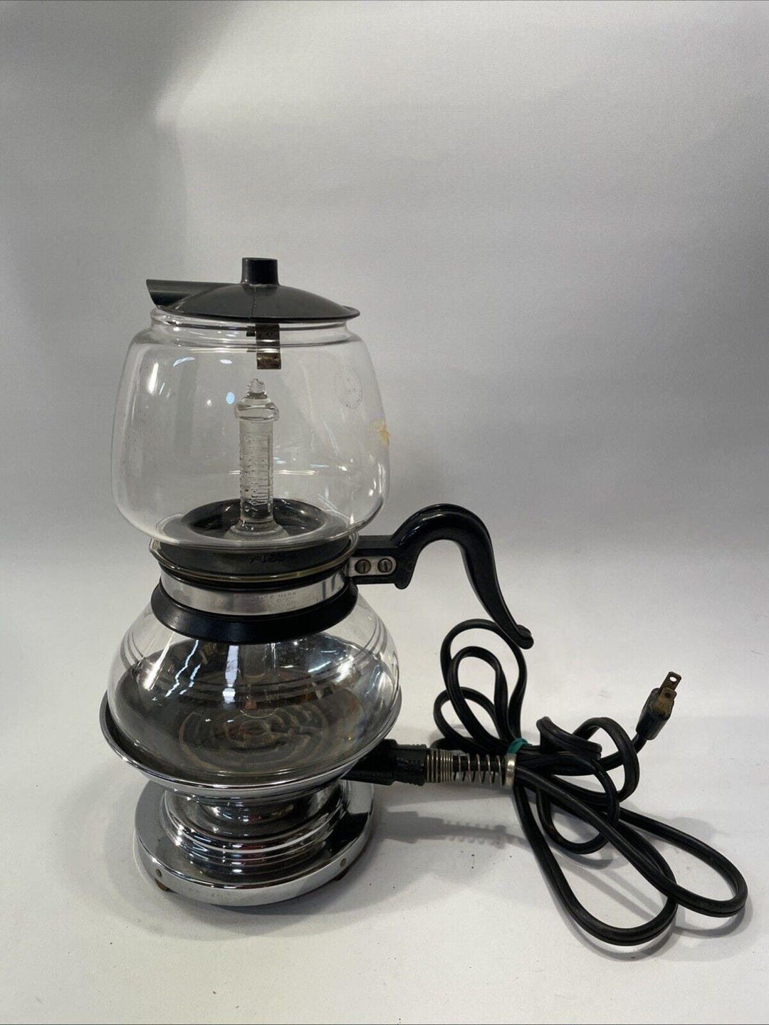Vintage Silex Vacuum Pyrex Glass Coffee Maker Pot Double Bubble 4 Cup ...