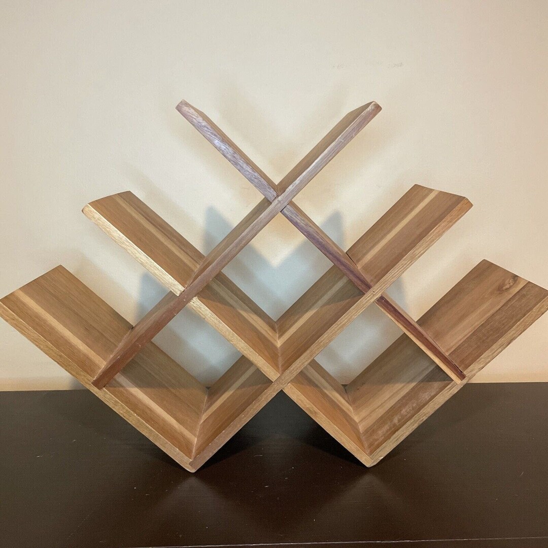 Threshold Acacia Wood 8 Bottle Wine Rack Bottle Holder Modern 2013 - Etsy