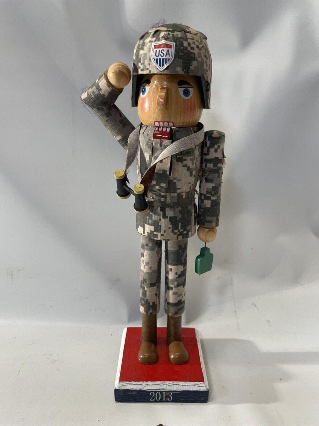 Saluting U.S. Army Camo Soldier Wooden Nutcracker, 14 Tall 2013 - Etsy