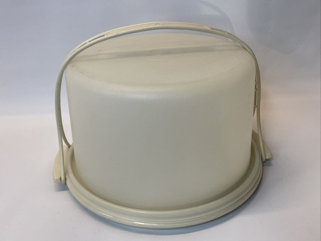 Vintage Tupperware 10 Cake Holder/carrier 684-2 W/ Handle 624-25 Base ...