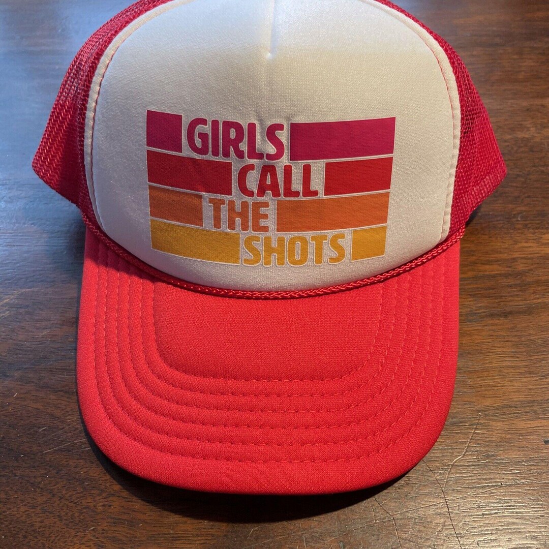 Trucker Hat Girls Call the Shots Red Cap Cute Accessory Clothes - Etsy