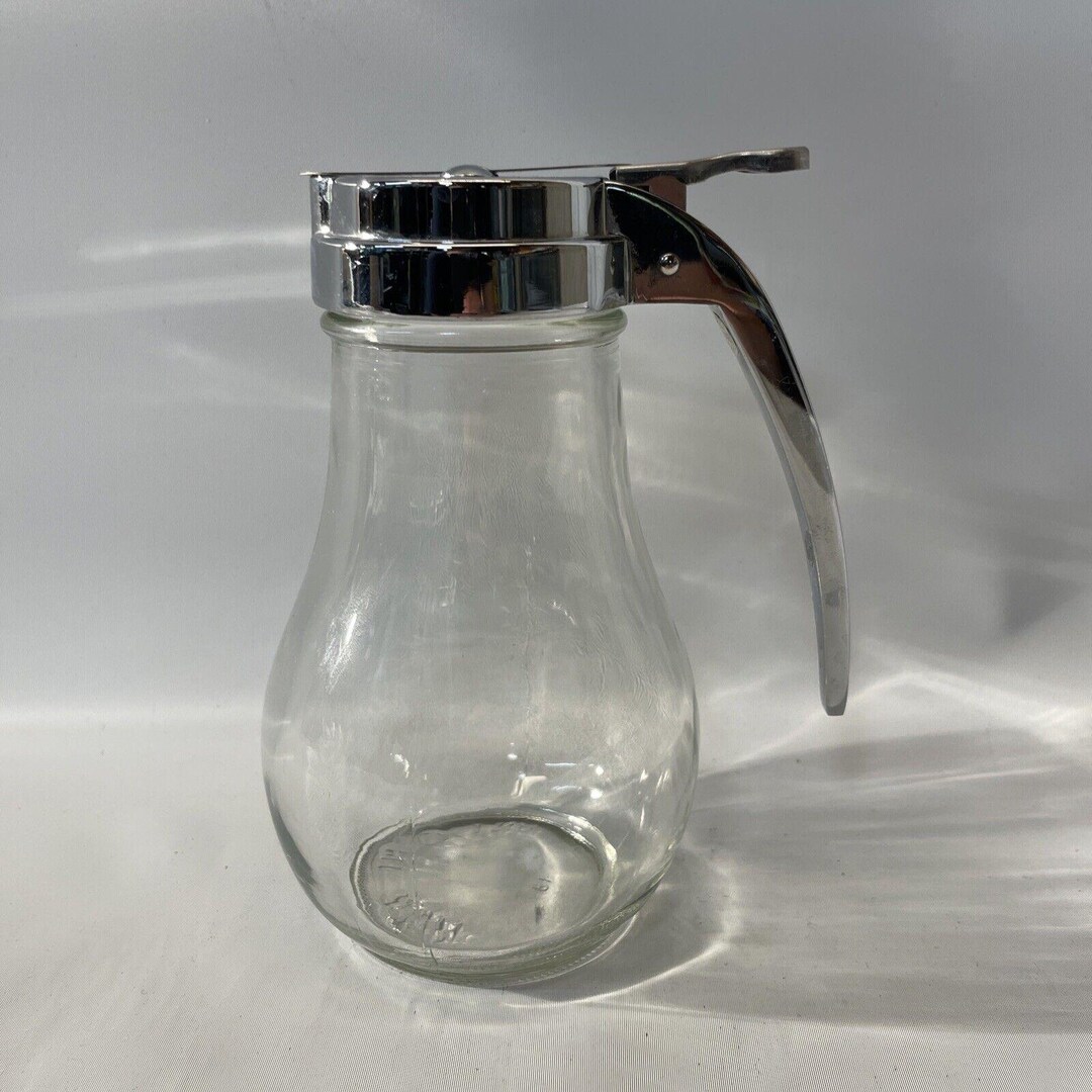 Vintage Dripcut Clear Glass Syrup Container Dispenser USA Dispenser - Etsy