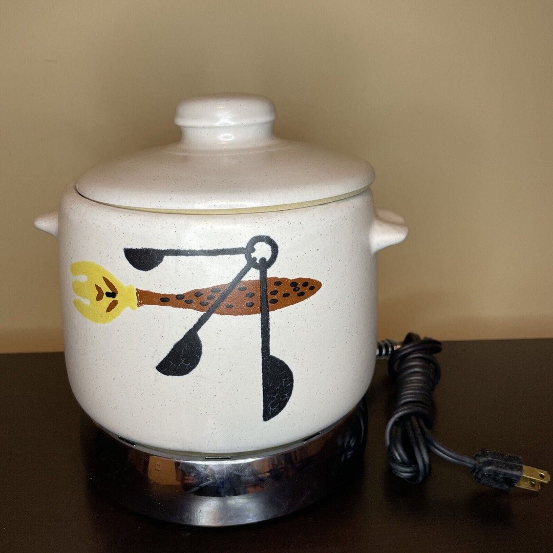 West Bend Stoneware Chili Bean Pot Buffet Patio Server With Electric ...
