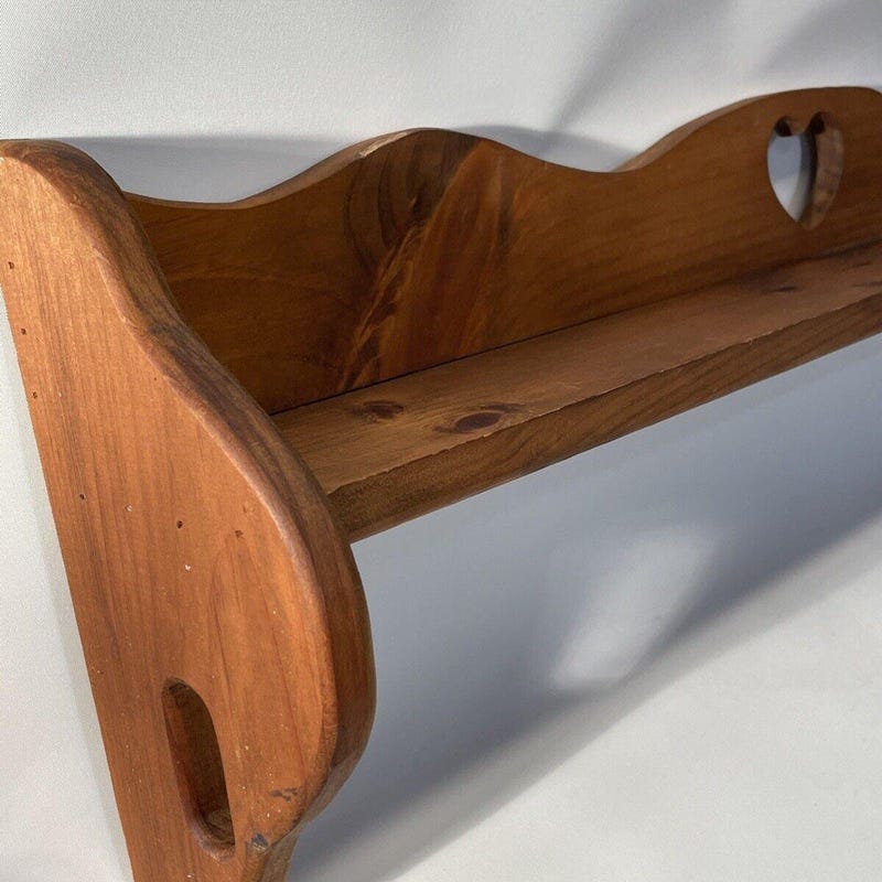 Wood Heart Shelf - Etsy