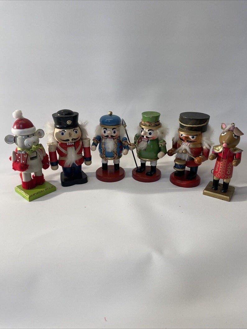 Collection of 6 Mini Stubby Christmas Nutcrackers 5 to 7 - Etsy