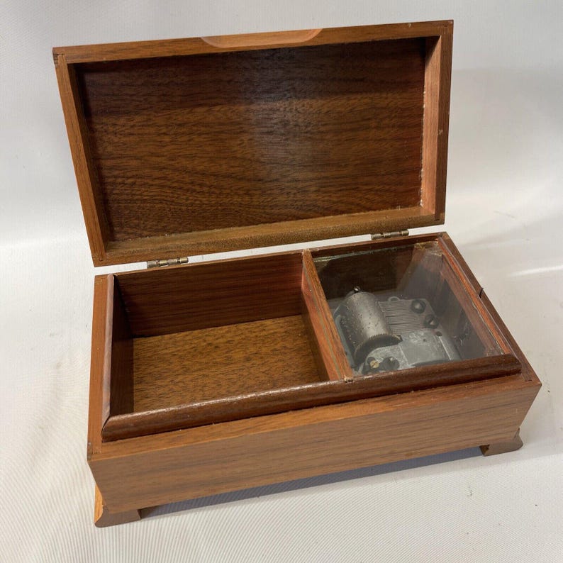 VINTAGE Thorens Swiss Made Wood Music Box Brahms Lullaby See Video - Etsy