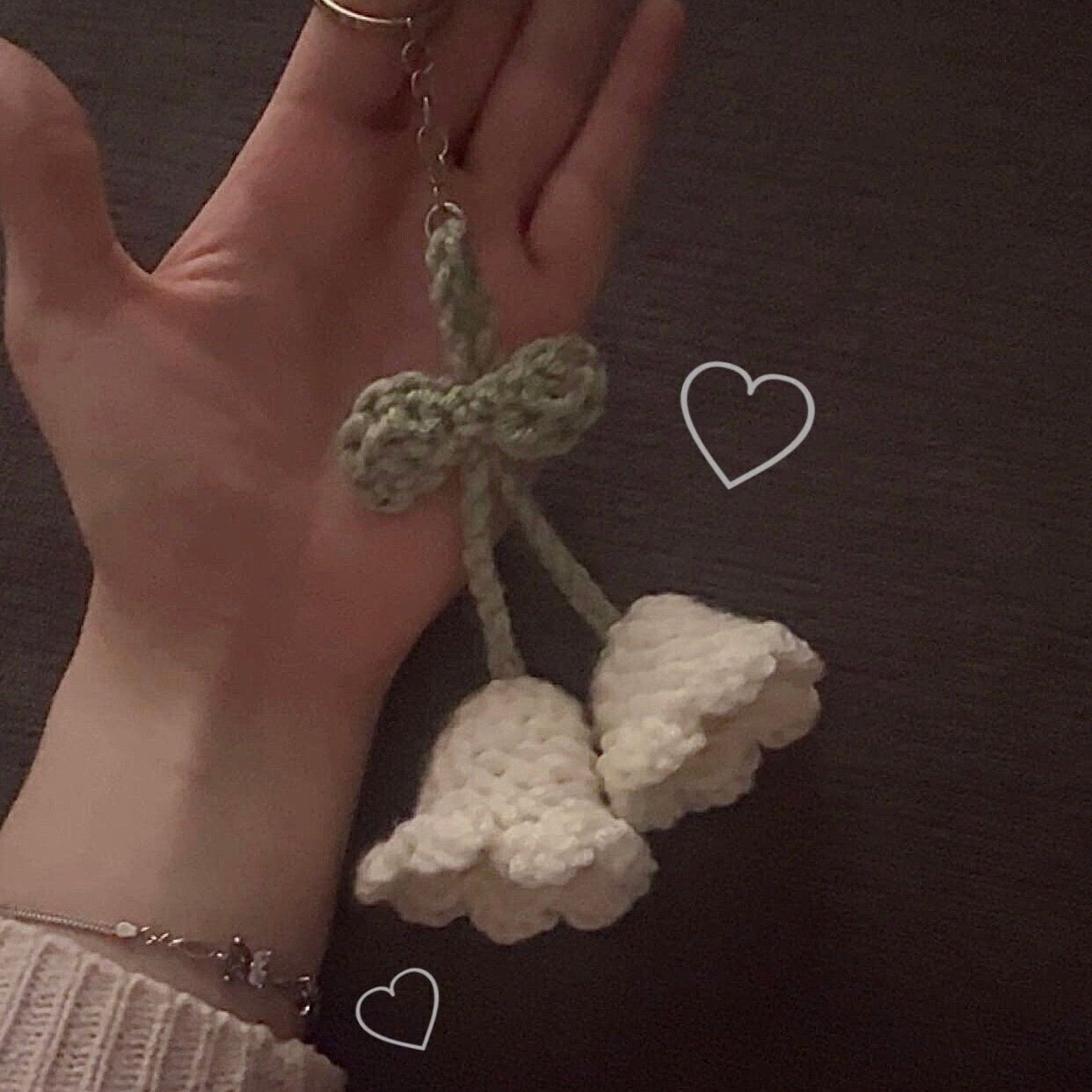Lily of the Valley Crochet Keychain - Etsy