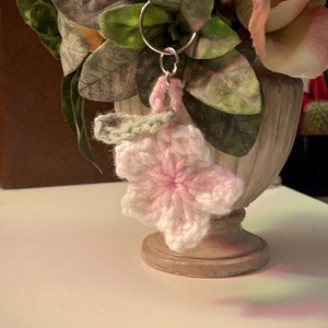 Lovely Cherry Blossom Sakura Crochet Keychain - Etsy