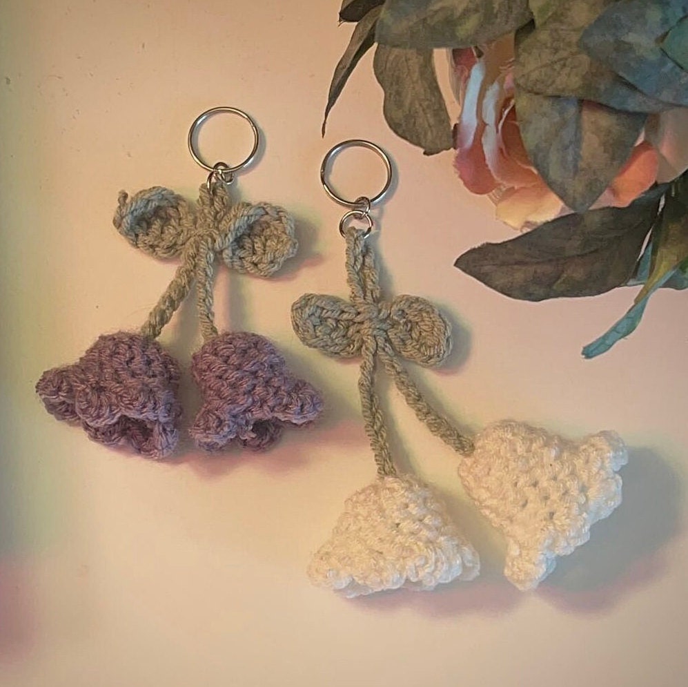 Lily of the Valley Crochet Keychain - Etsy