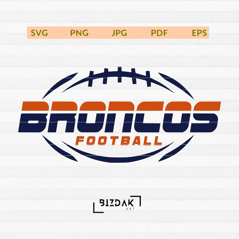 Bronco Football Svg, Football Svg, Bronco Svg, Bronco, Broncos, Clipart ...