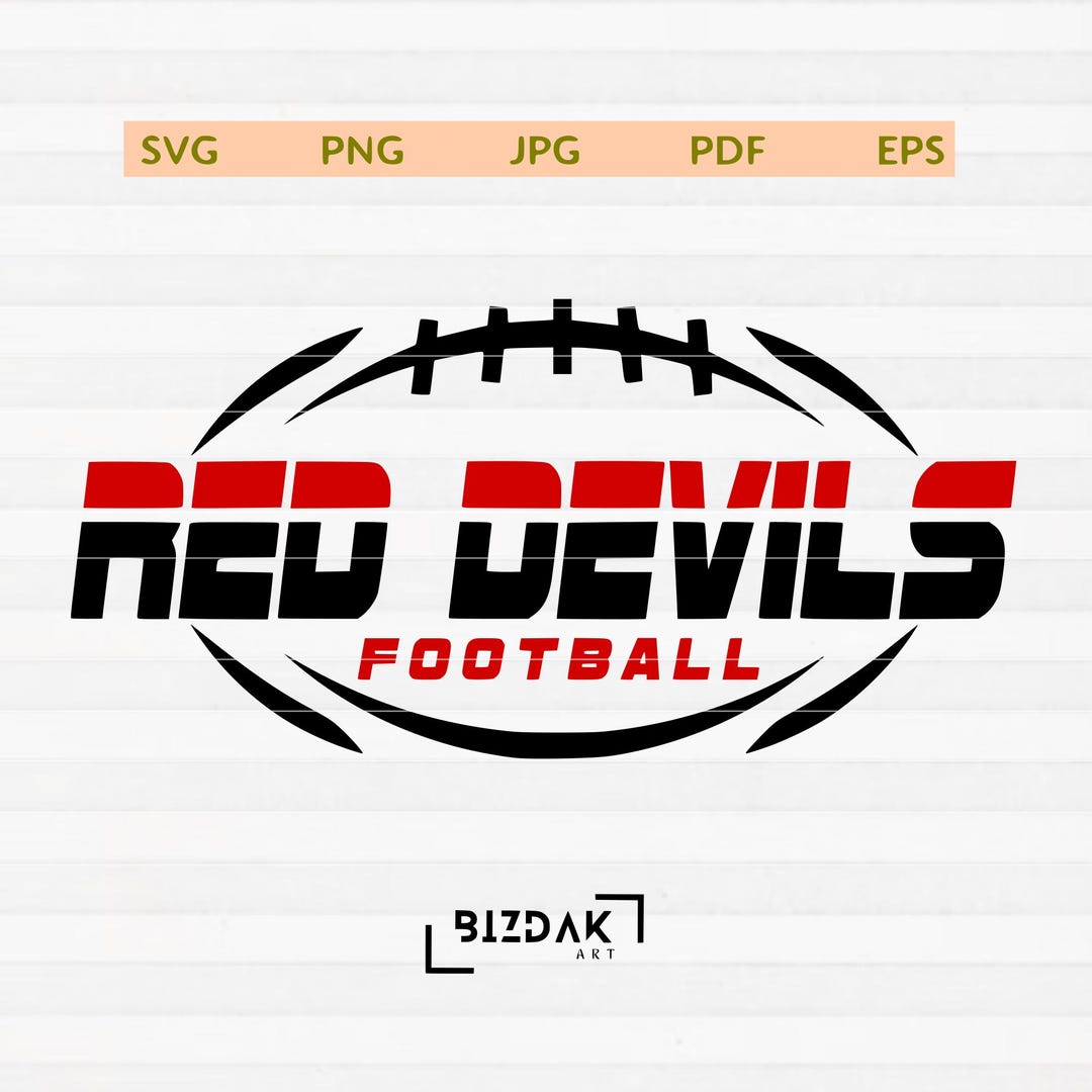Red Devils Football Svg, Red Devils Svg, Football Svg, Red Devils Shirt ...