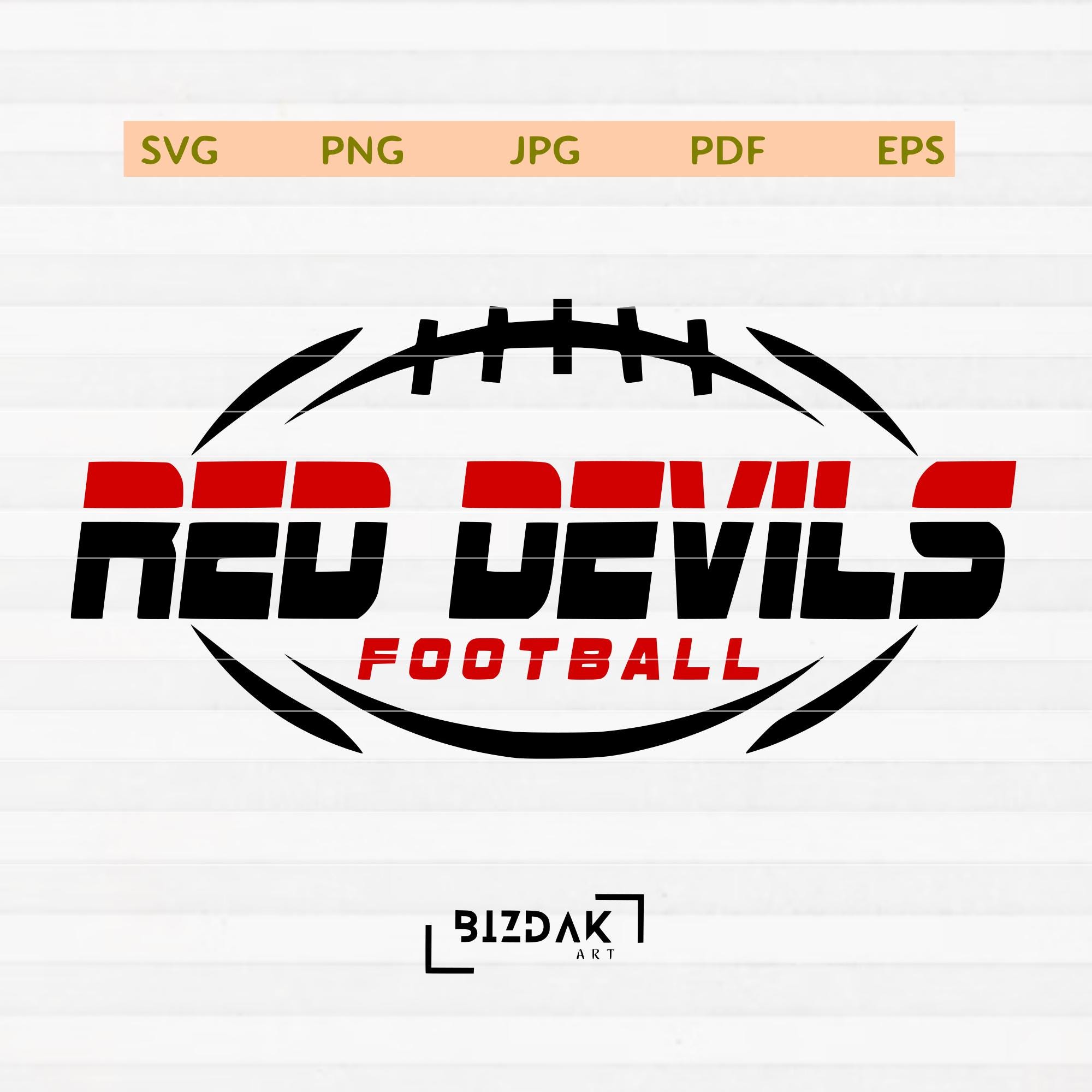 Red Devils Football Svg, Red Devils Svg, Football Svg, Red Devils Shirt ...