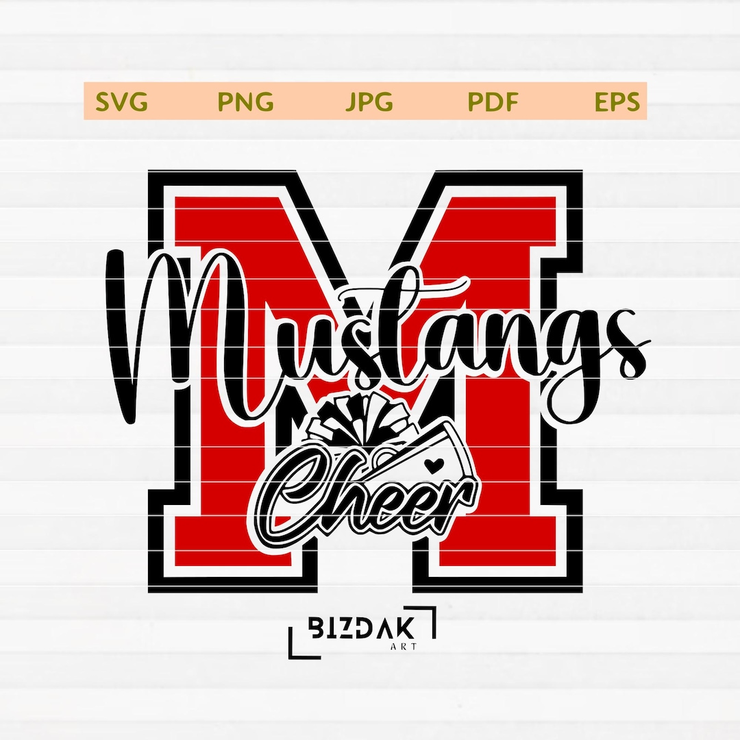Mustangs Cheer Svg, Mustangs Svg, Mustangs Mascot Svg, Mustangs Shirt ...