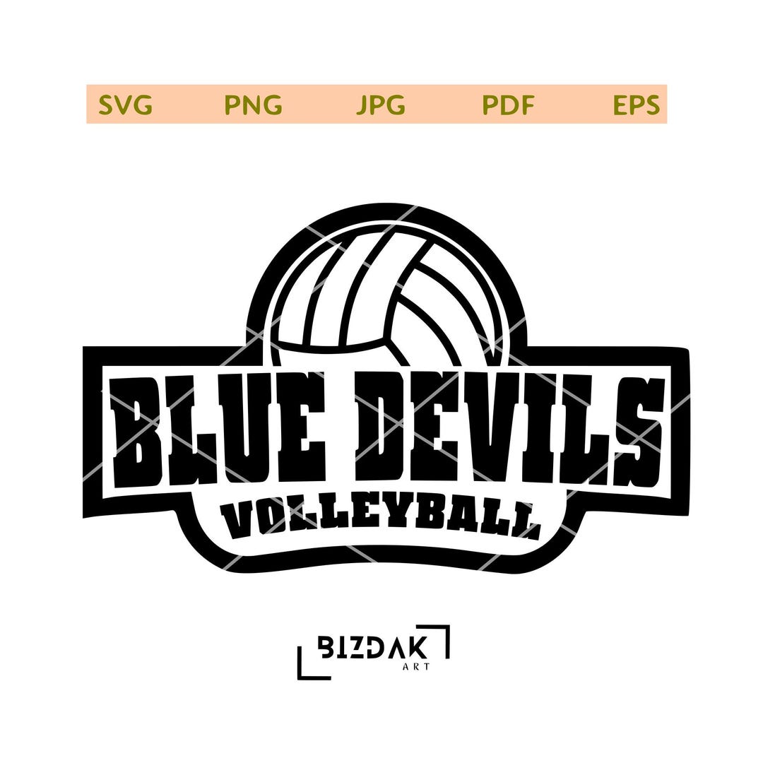 Blue Devils Volleyball Svg, Blue Devils, Blue Devil, Volleyball Svg ...