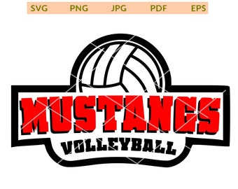 Mustangs Volleyball SVG PNG, Mustangs Svg, Volleyball Svg, Mustangs ...