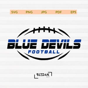Blue Devils Football Svg, Blue Devils Svg, Football Svg, Blue Devils ...
