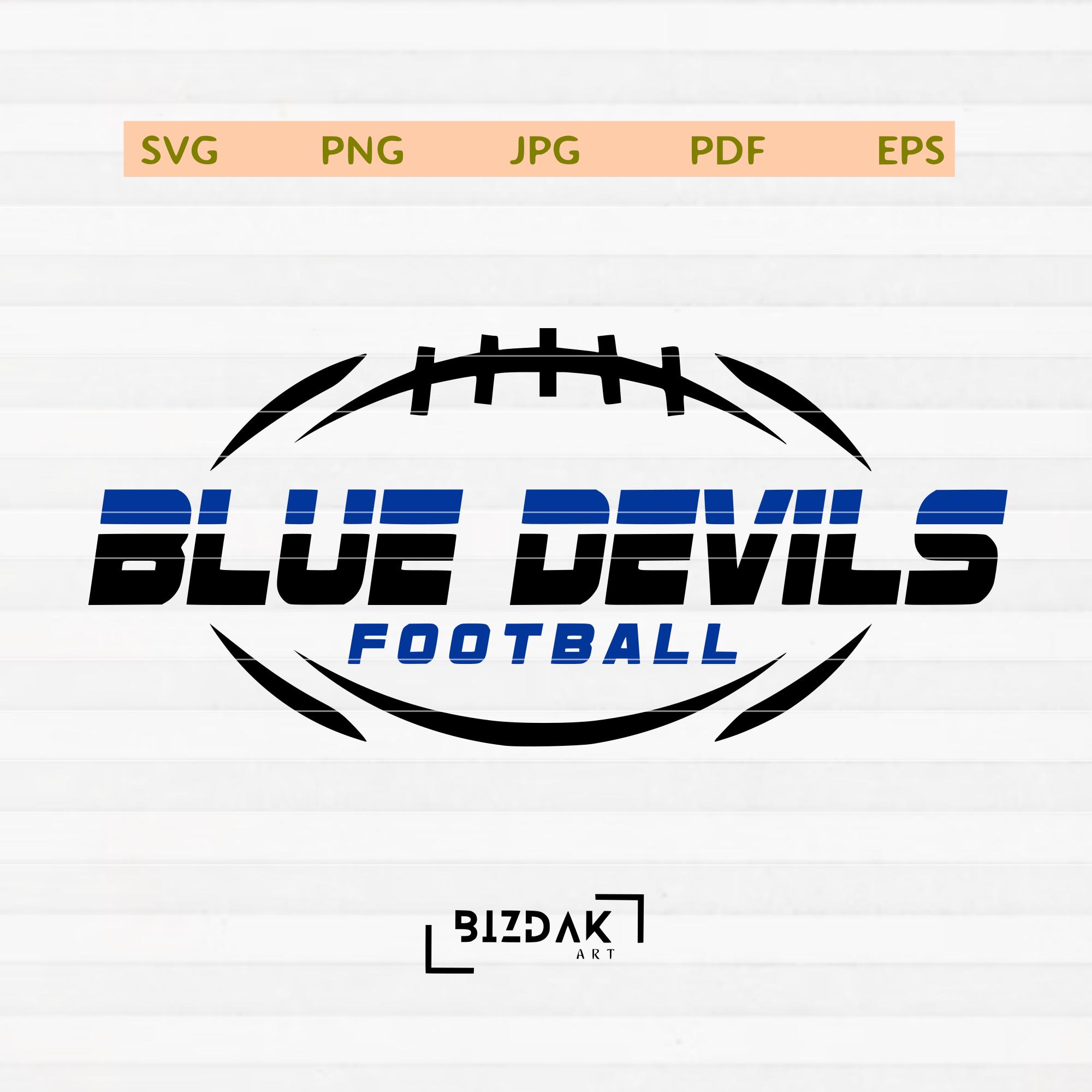 Blue Devils Football Svg, Blue Devils Svg, Football Svg, Blue Devils ...