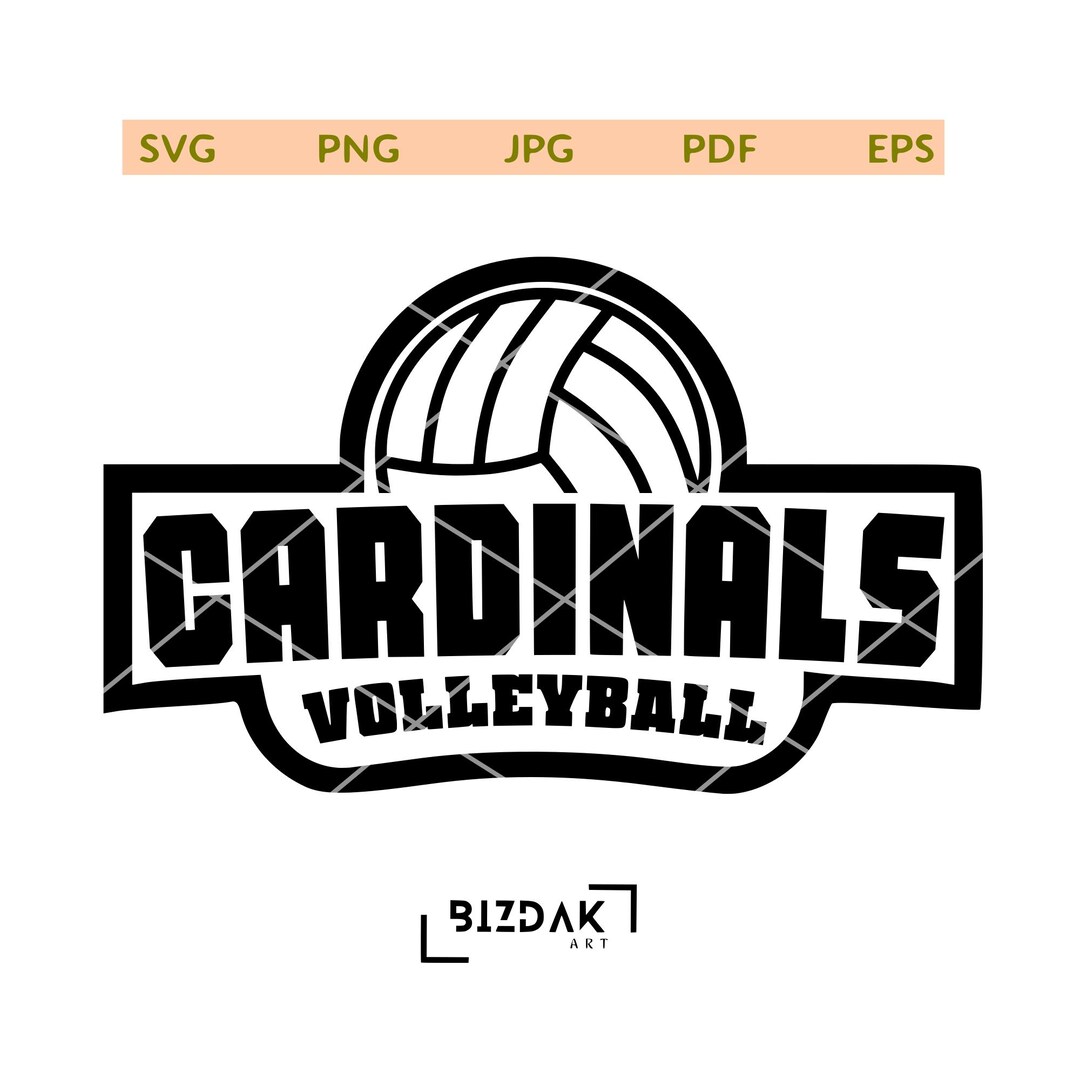 Cardinals Volleyball Svg, Volleyball Svg, Cardinal, Cardinals ...