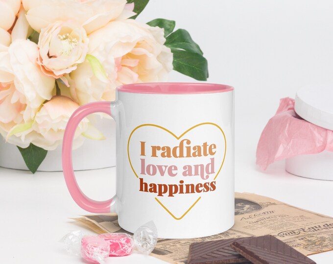 Self Love Mug, Self Care, Affirmations, Positive Quotes, Rainbow ...