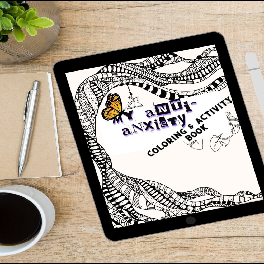 Anti-anxiety Coloring & Activity Book - Etsy