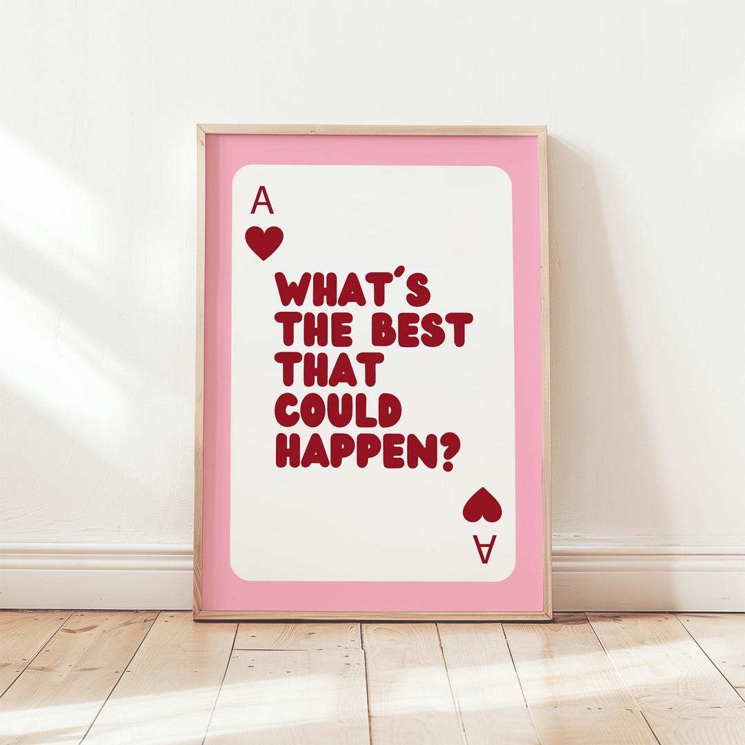 Playing Card Poster, Positive Wall Art, Affirmation Wall Art, Uplifting ...