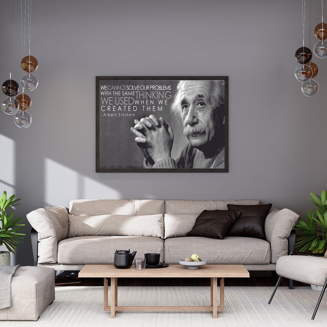 Albert Einstein Quote Poster, Instant Download, Old Photo, Printable ...