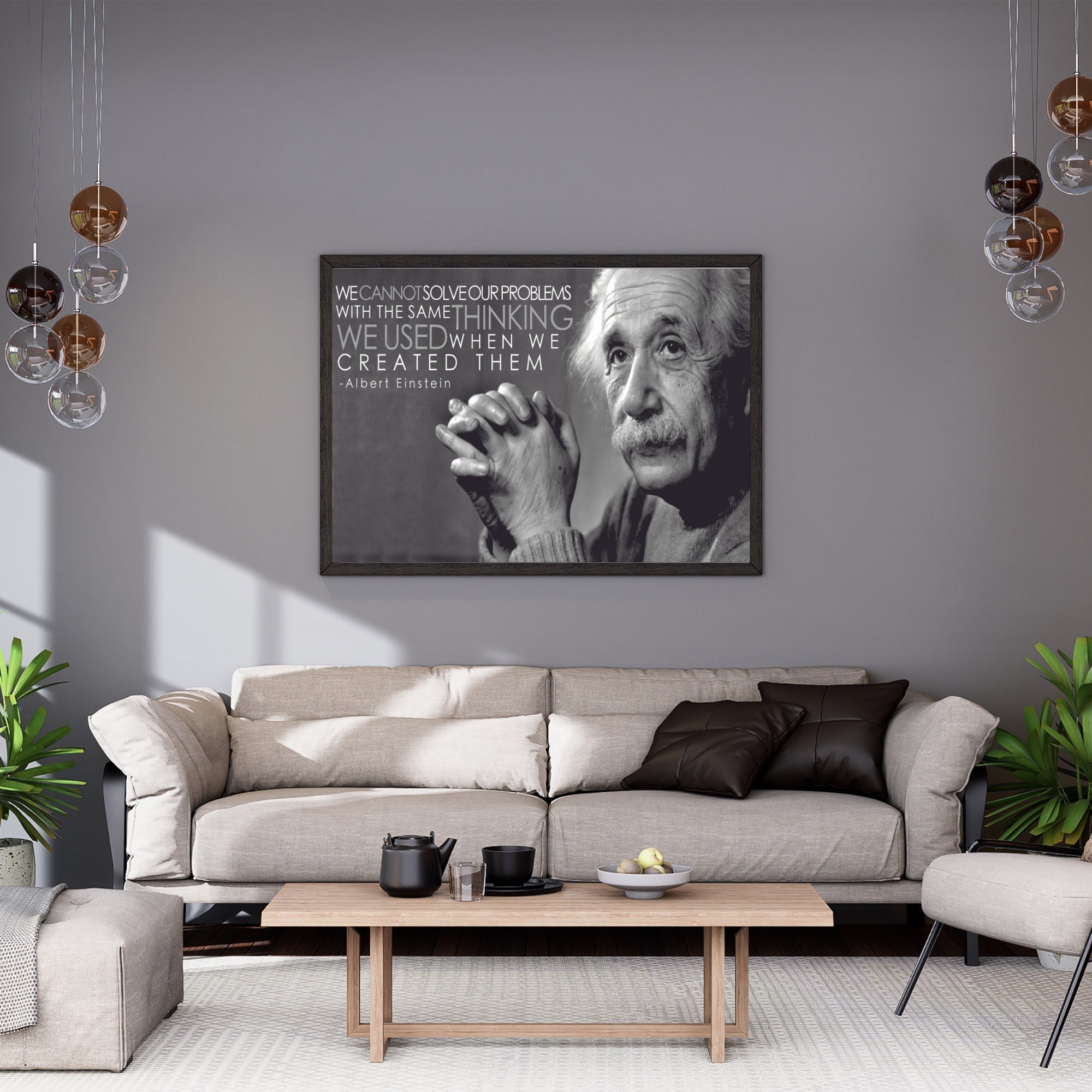 Albert Einstein Quote Poster, Instant Download, Old Photo, Printable ...