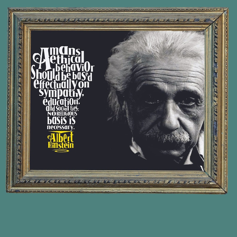 Albert Einstein Quote Poster, Instant Download, Old Photo, Printable ...