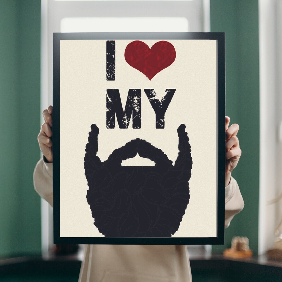 Image With the Phrase I Love My Beard. Ideal for Hair Salon and Barber ...