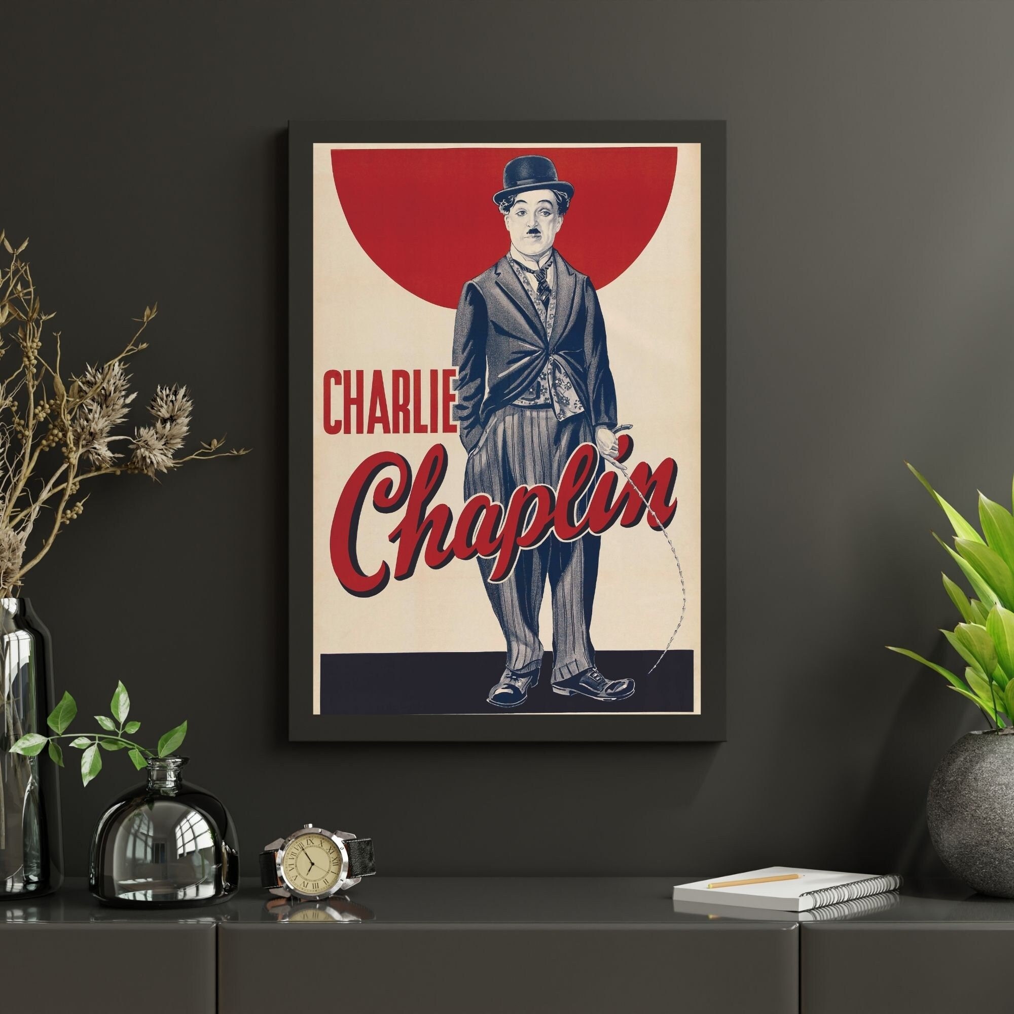 Charlie Chaplin Poster, Chaplin Digital Print, Instant Download ...