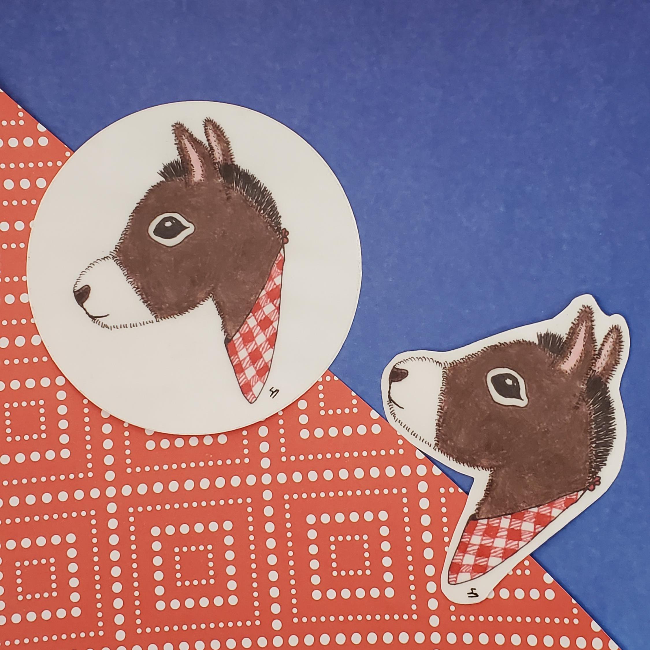Donkey Sticker, Waterproof Vinyl Decal - Etsy