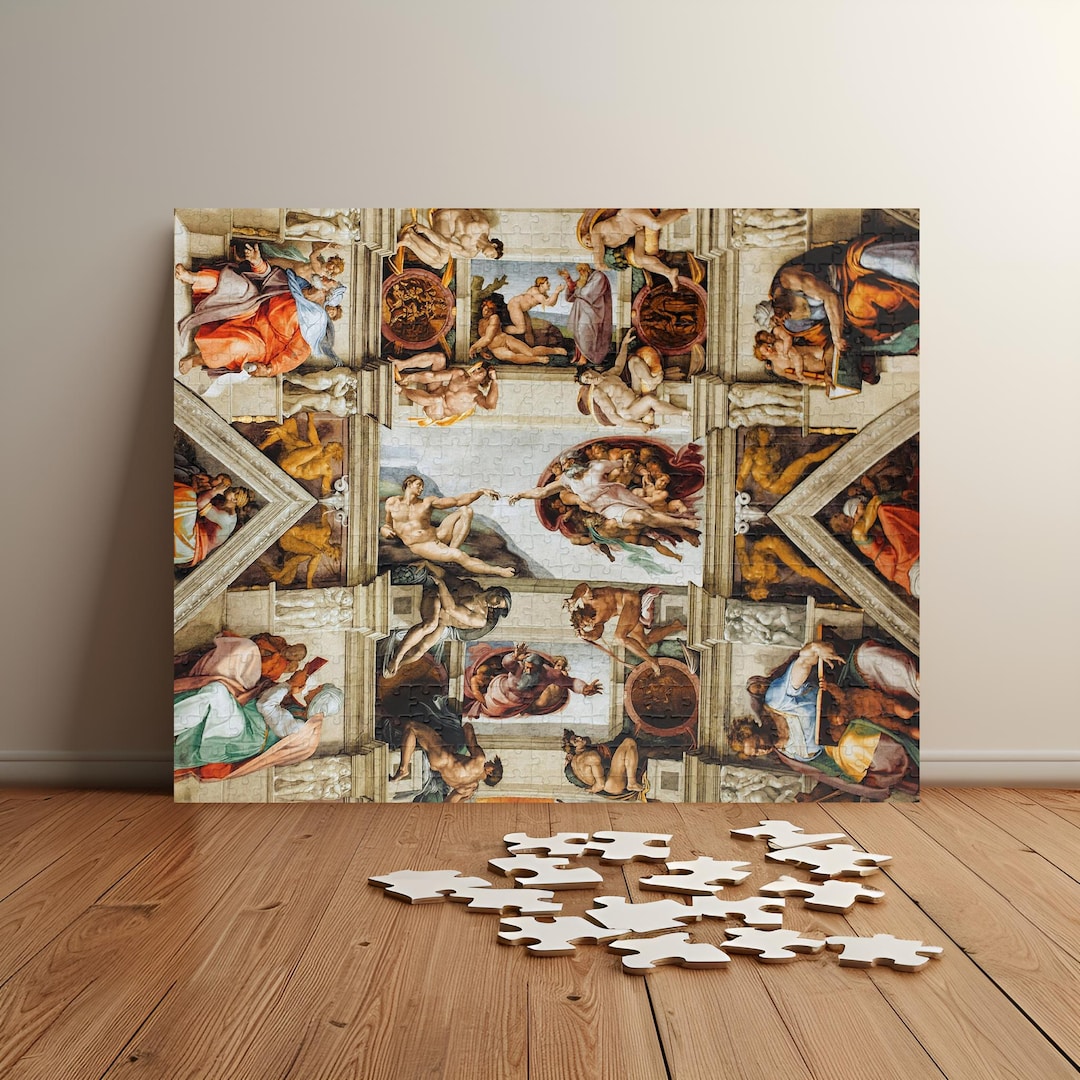 Sistine Chapel Ceiling Photo Puzzle - Creation of Adam Jigsaw - Gift ...