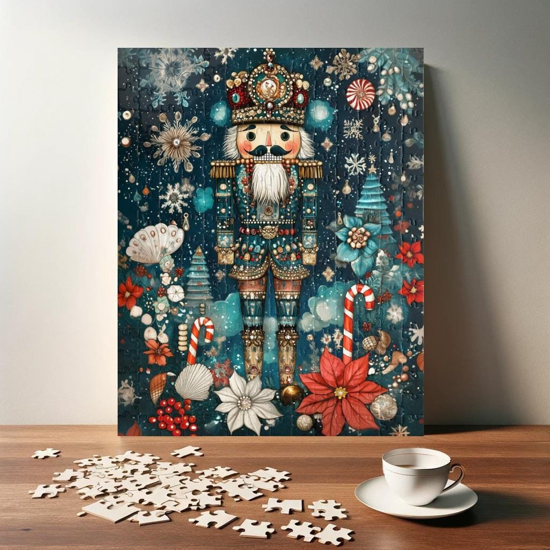 Whimsical Nutcracker Puzzle - Ornate Holiday Decorations Jigsaw ...
